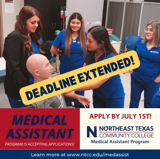 Medical Assistant Program extends application deadline | Northeast Texas Community College